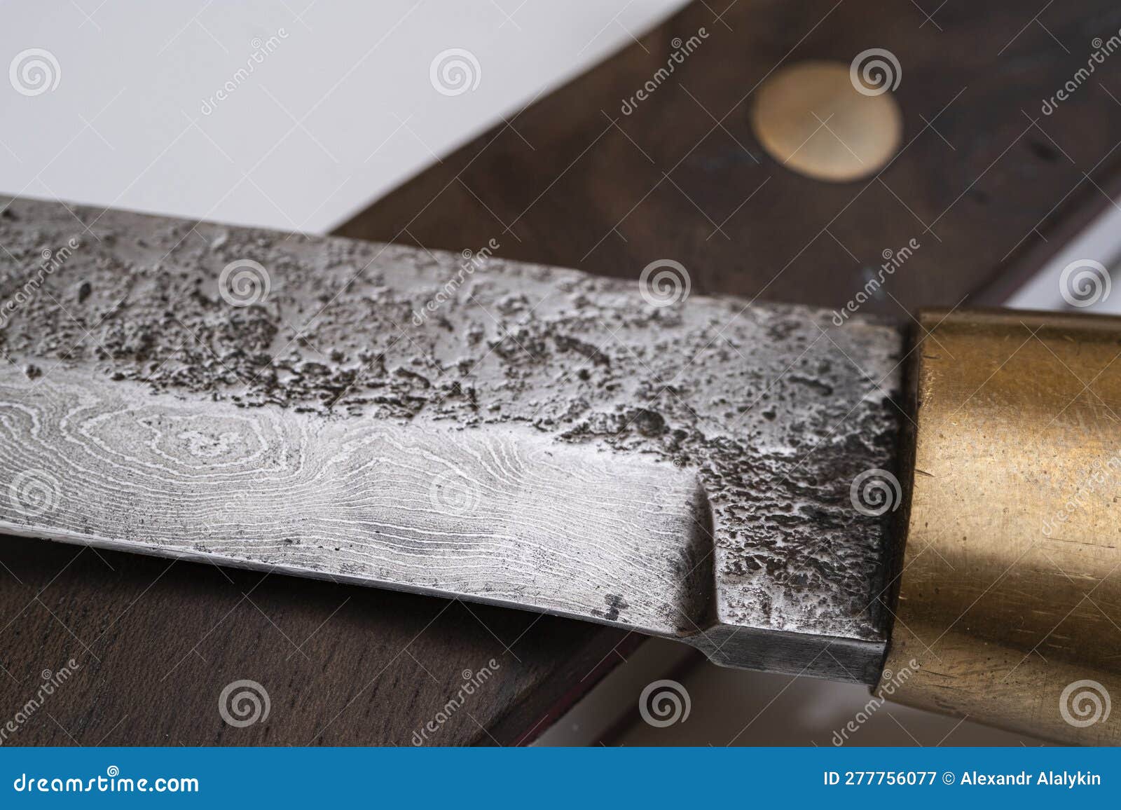 Background with a Pattern of Damascus Steel. Macro Shot of ...