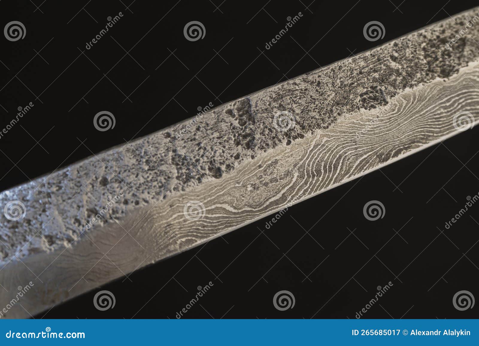 Background with a Pattern of Damascus Steel. Macro Shot of Damascus ...