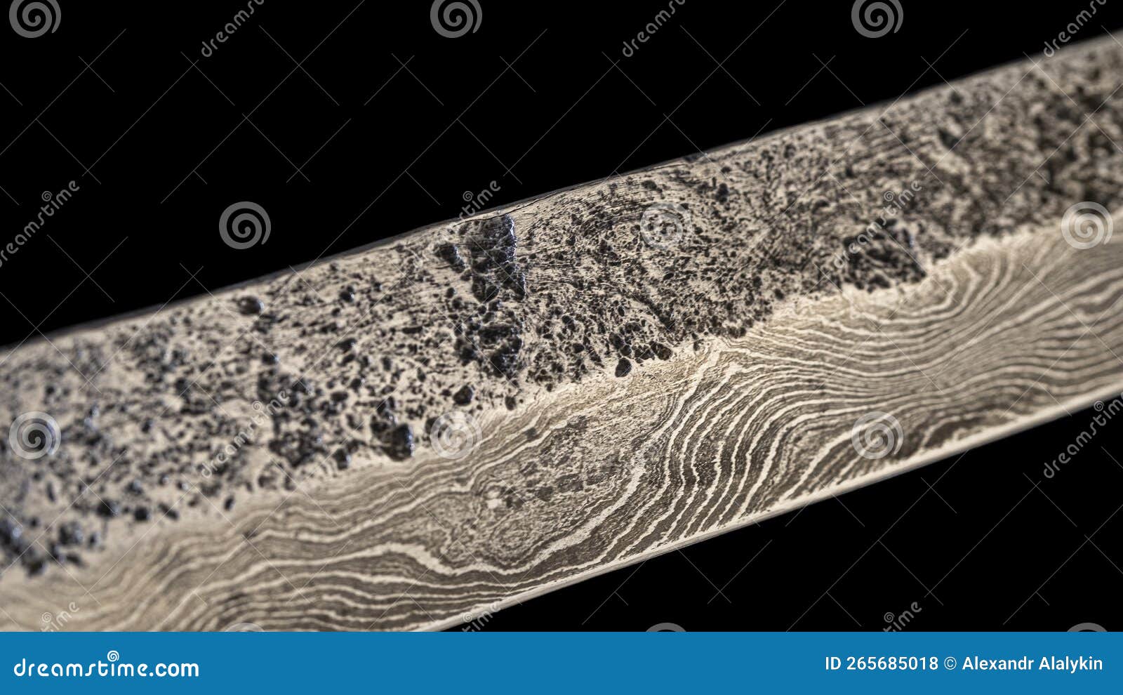 Background with a Pattern of Damascus Steel. Macro Shot of Damascus ...