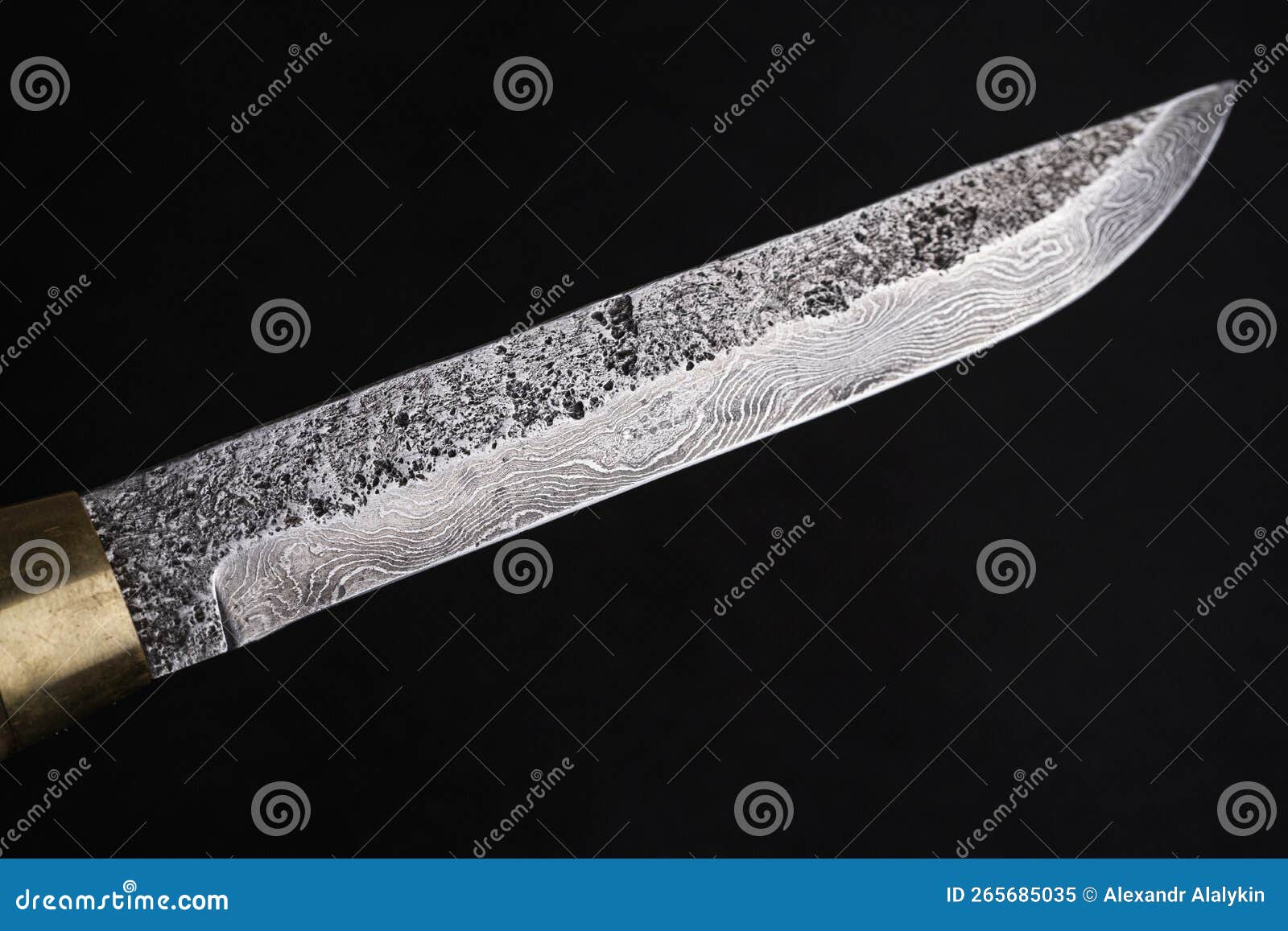 Background with a Pattern of Damascus Steel. Macro Shot of Damascus ...