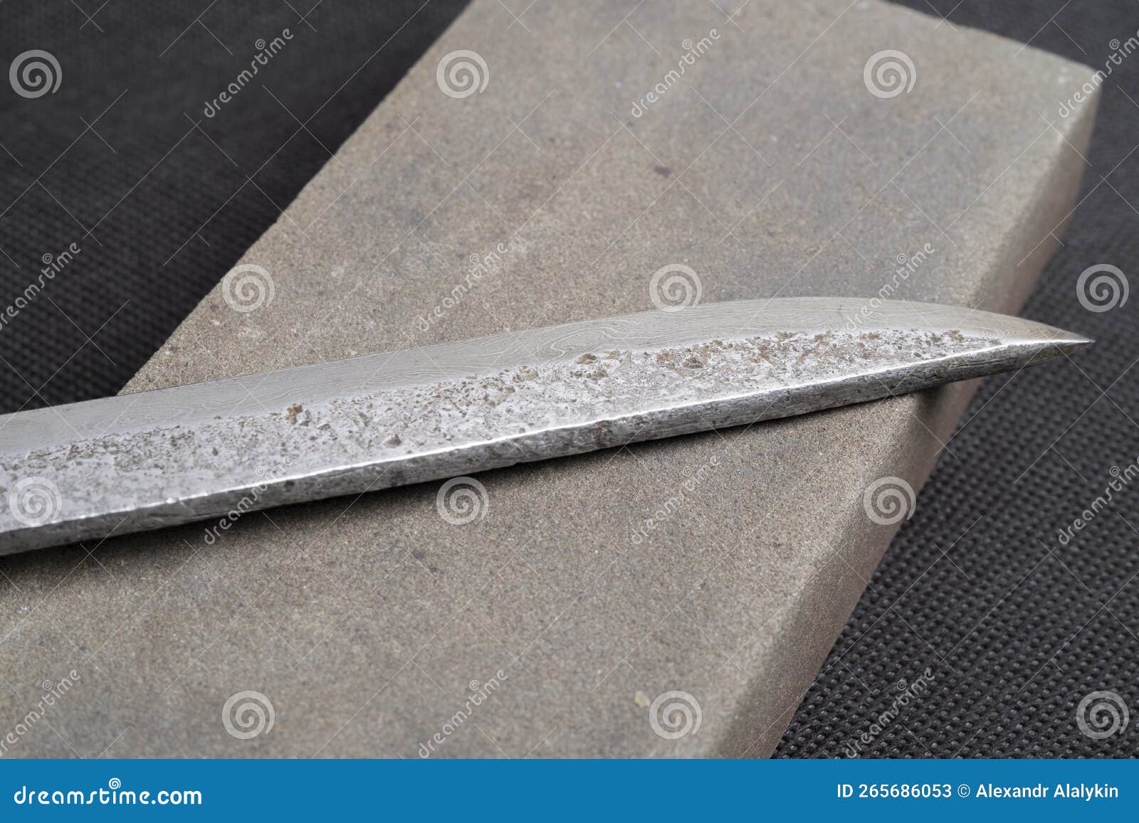 Background with a Pattern of Damascus Steel. Macro Shot of Damascus ...