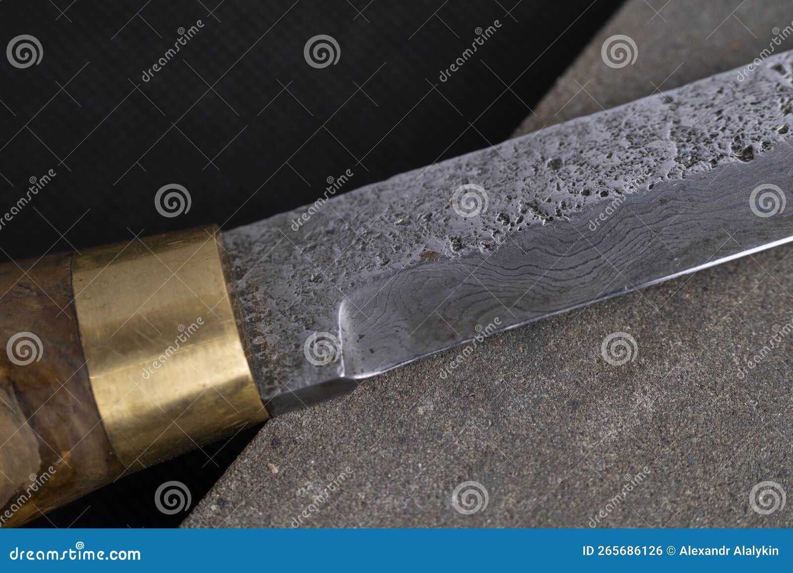 Background with a Pattern of Damascus Steel. Macro Shot of Damascus ...