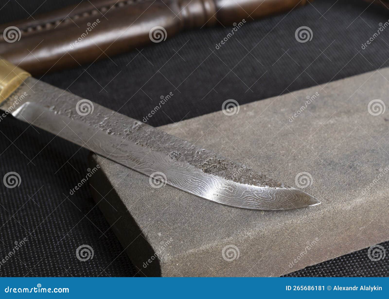 Background with a Pattern of Damascus Steel. Macro Shot of Damascus ...