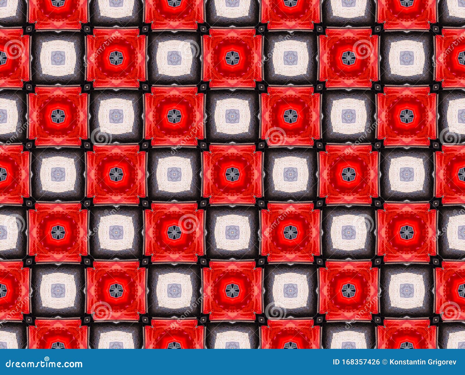 Background Pattern from the Figures Made of Red and White Squares ...