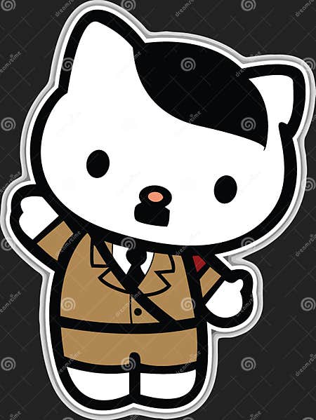 Hello Kitty Boy Icon Illustration Doenload Vector Stock Vector ...