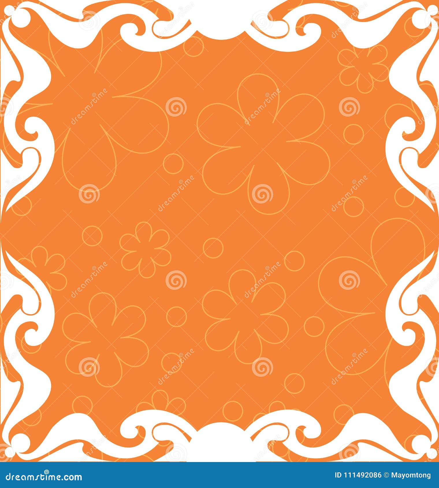 Frame invitation orange stock vector. Illustration of decorative ...