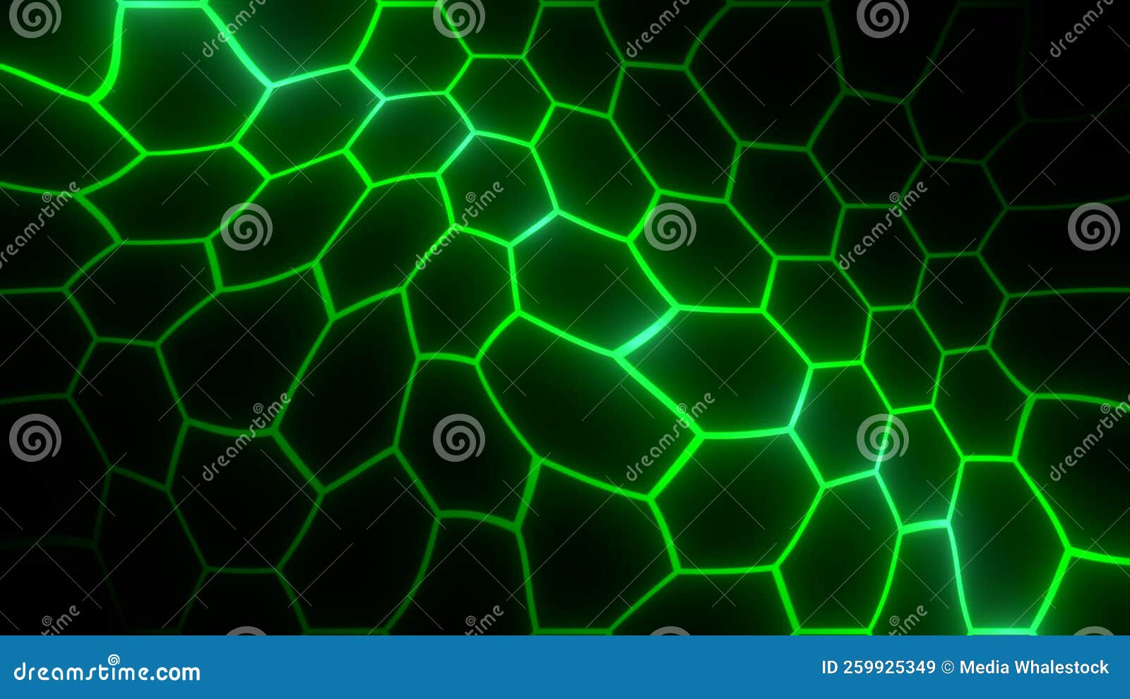 Background with Pattern of Neon Hexagons. Motion. Neon Lines in Moving ...