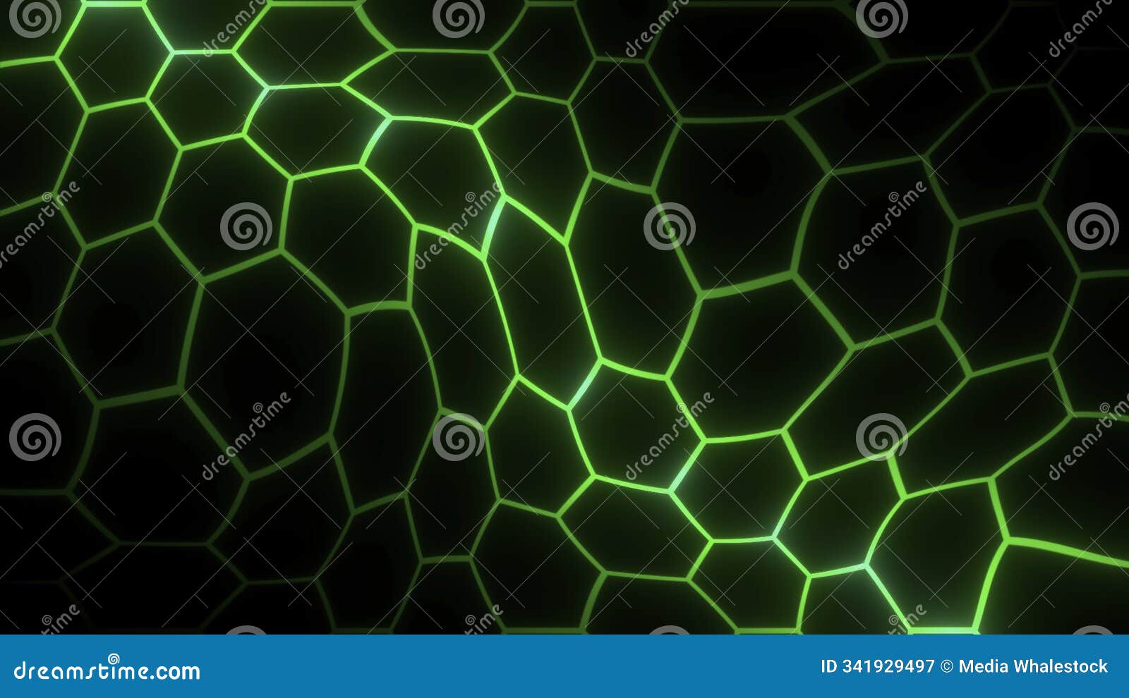 Background with Pattern of Neon Hexagons. Motion. Neon Lines in Moving ...