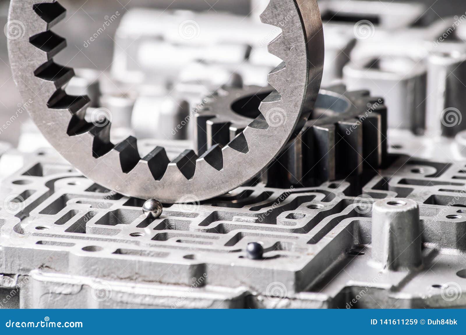 Background and Pattern of Old Metal Parts of the Gearshift Box. Hydro ...