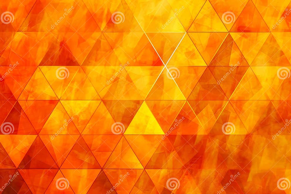 Background with a Pattern of Overlapping Triangles in Shades of Orange ...