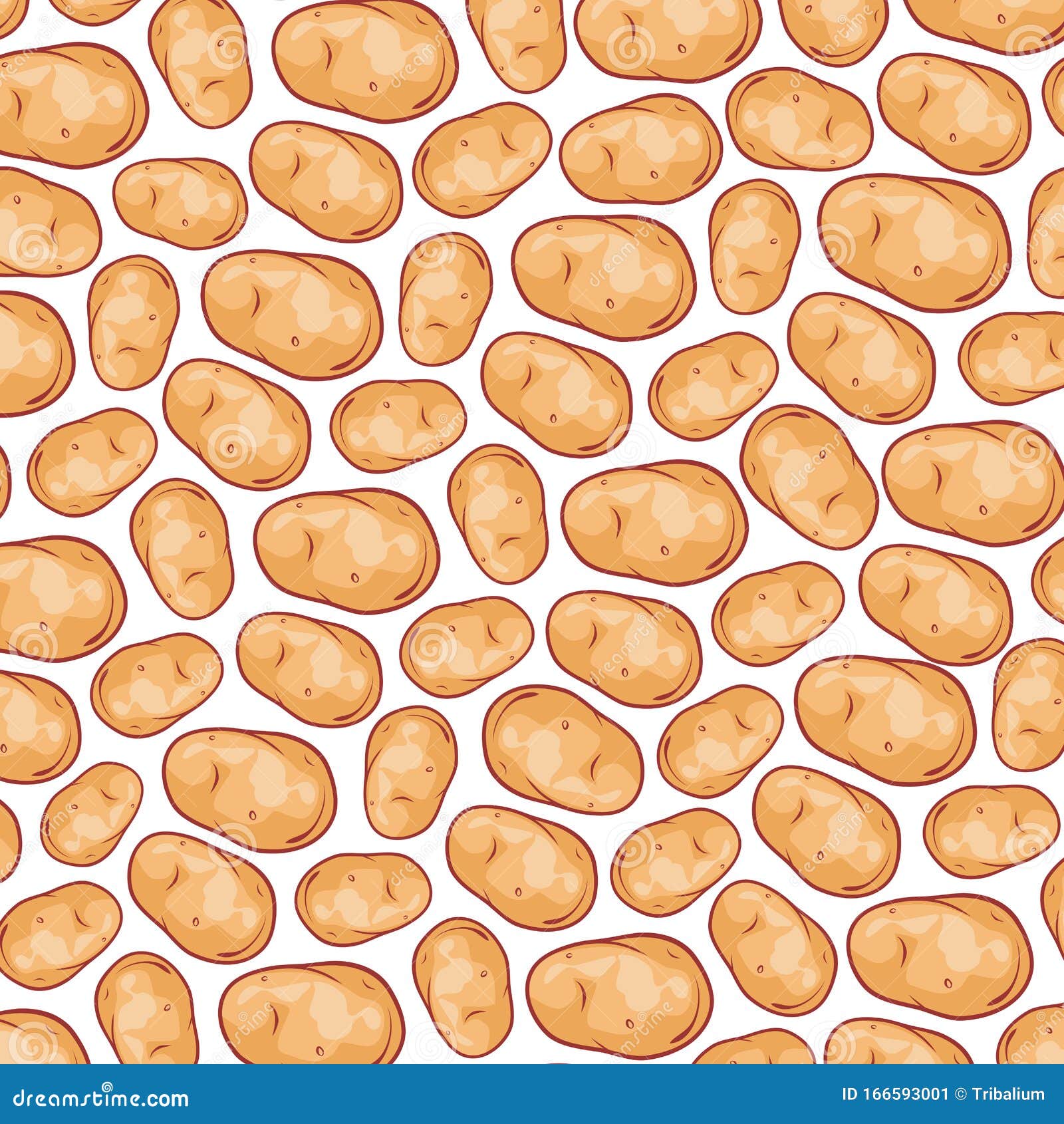 Background Pattern with Potatoes Stock Image - Image of delicious ...