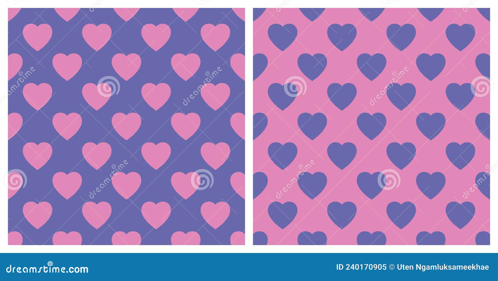 Background Pattern Seamless Heart Shape Stock Vector - Illustration of ...