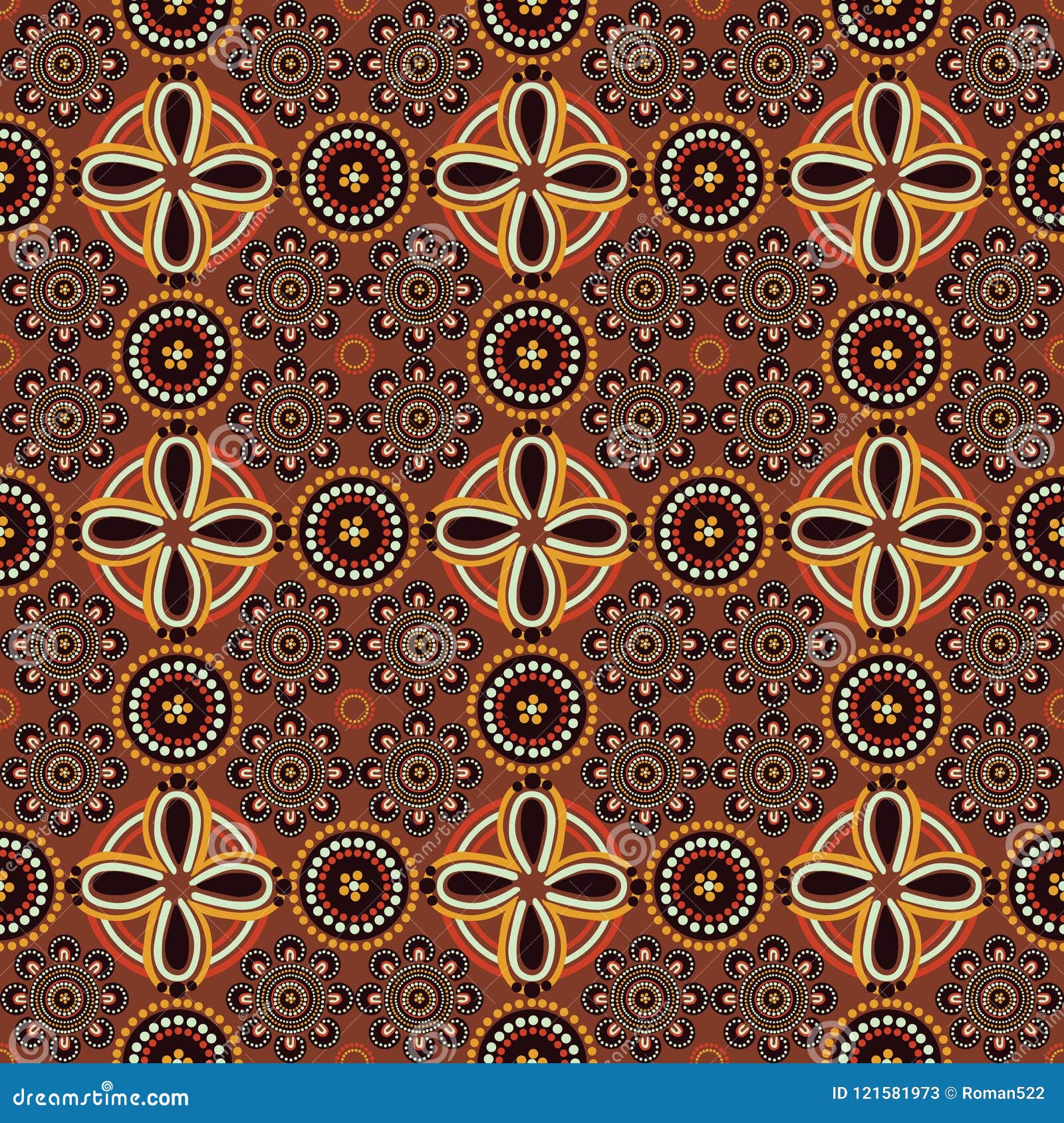 Pattern in the Style of Australian Aborigines Stock Vector ...
