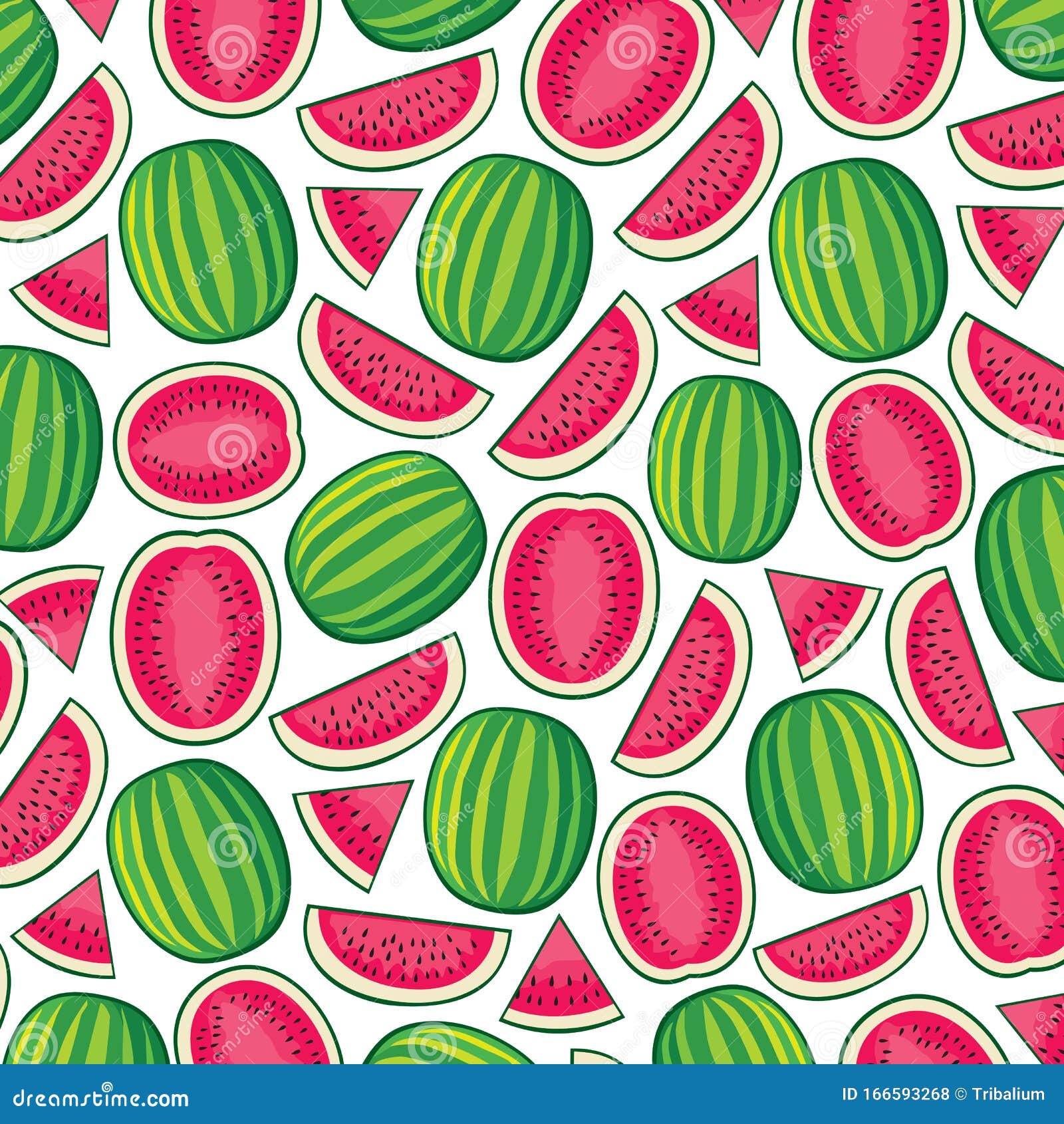 Background Pattern with Watermelons Stock Illustration - Illustration ...