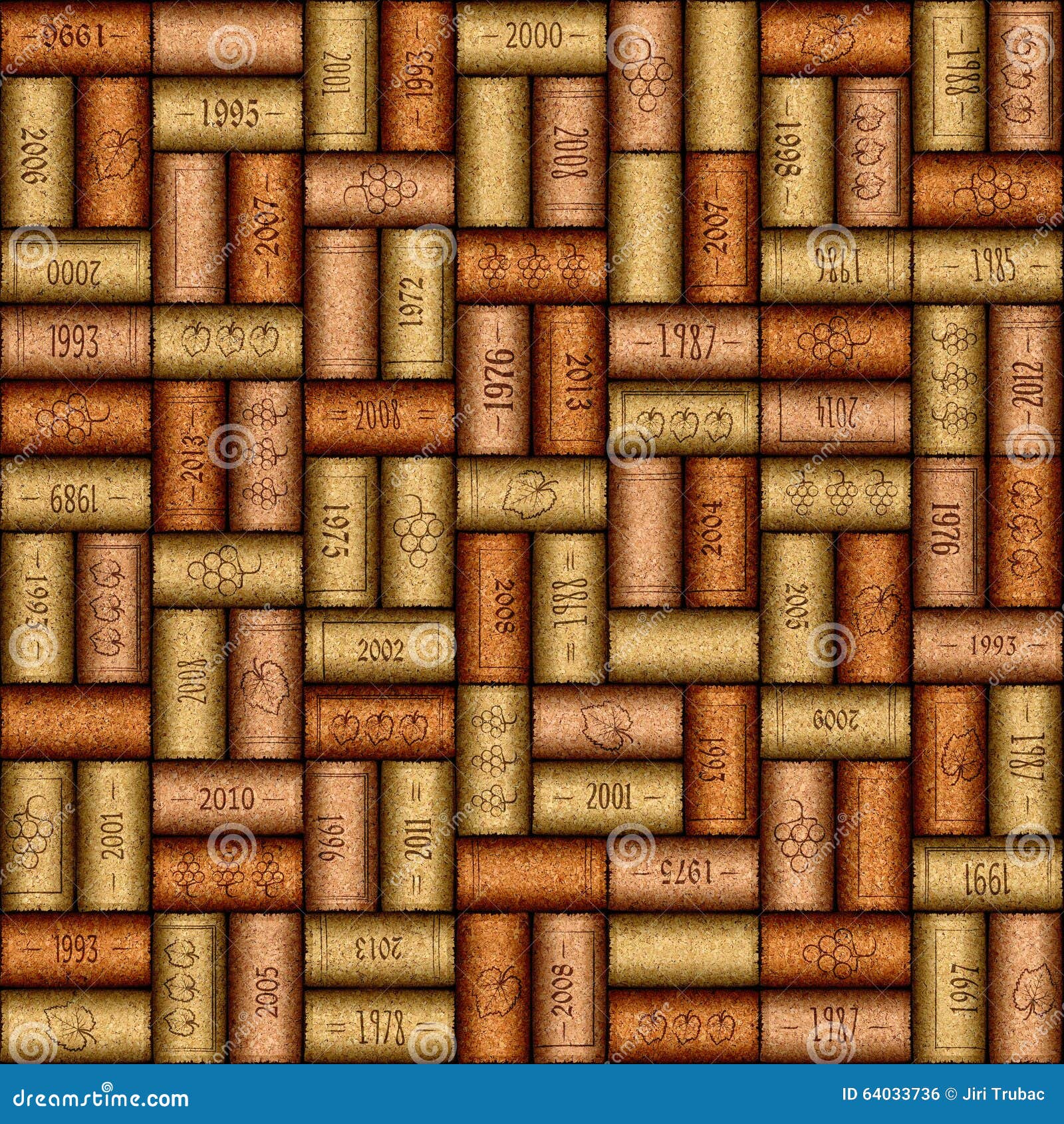 Background Pattern of Wine Bottles Corks - Seamless Background Stock ...