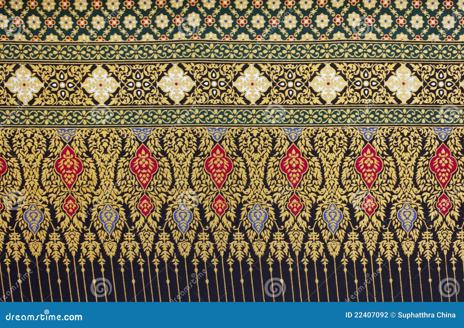 Background Patterns of Thai Fabric Cotton Stock Photo - Image of ...