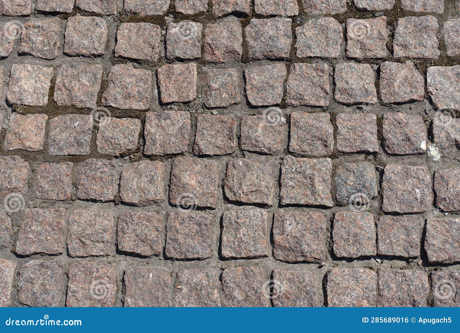 Background - Pavement Made of Pink Granite Stone Setts Stock Photo ...