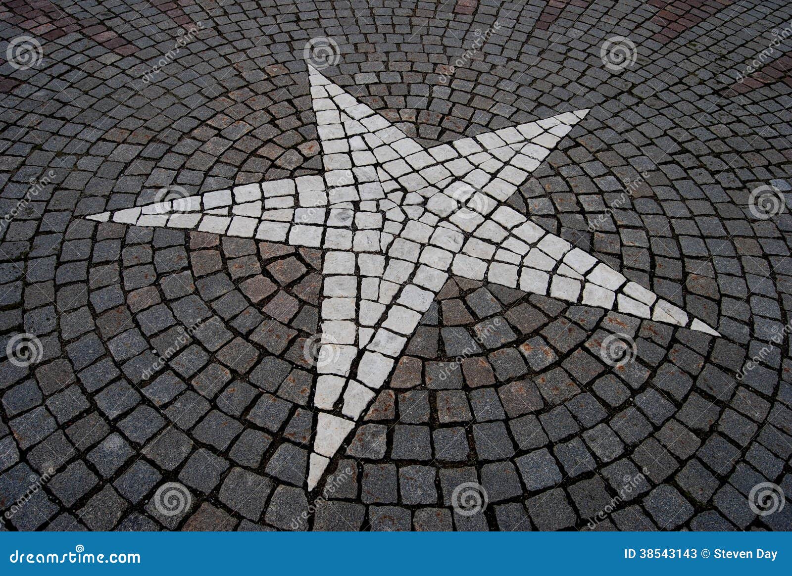 Background of Pavement with Star in Brick Pattern Stock Image - Image ...