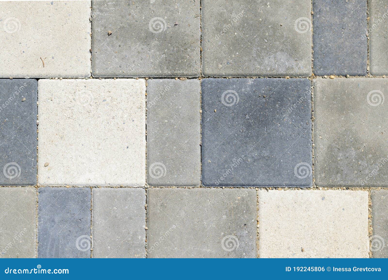 Background of Paving Slabs on the Road, Stone Pavement. the View from ...