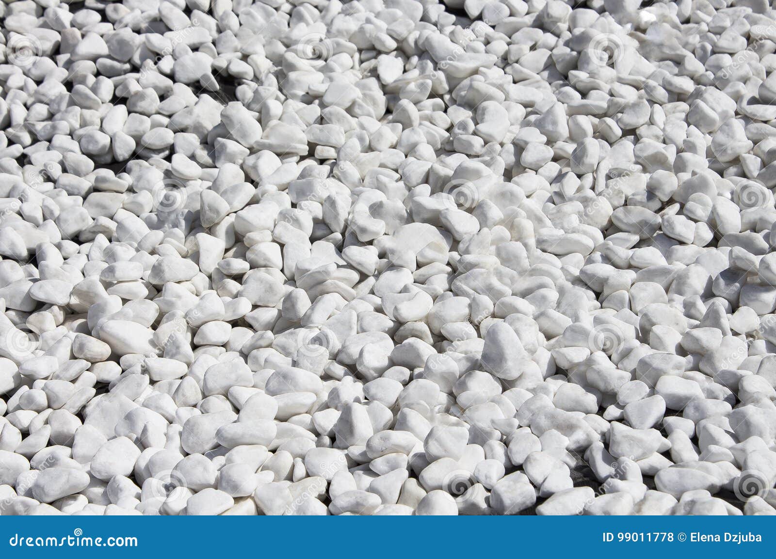 Pebble Of White Granite Stone On White Marble Stock Image ...