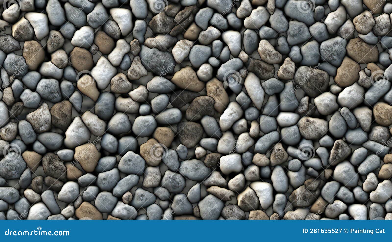 Background of Pebbles, Seamless Texture, Tile Ready Stock Illustration ...