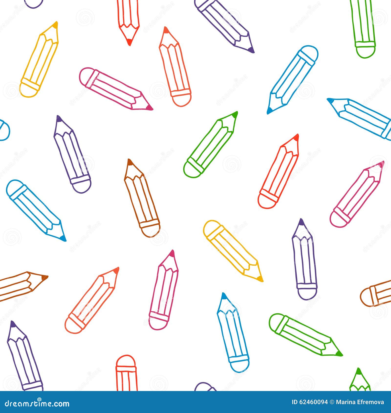 Background With Pencils. Vector Seamless Pattern. Stock Vector - Image ...