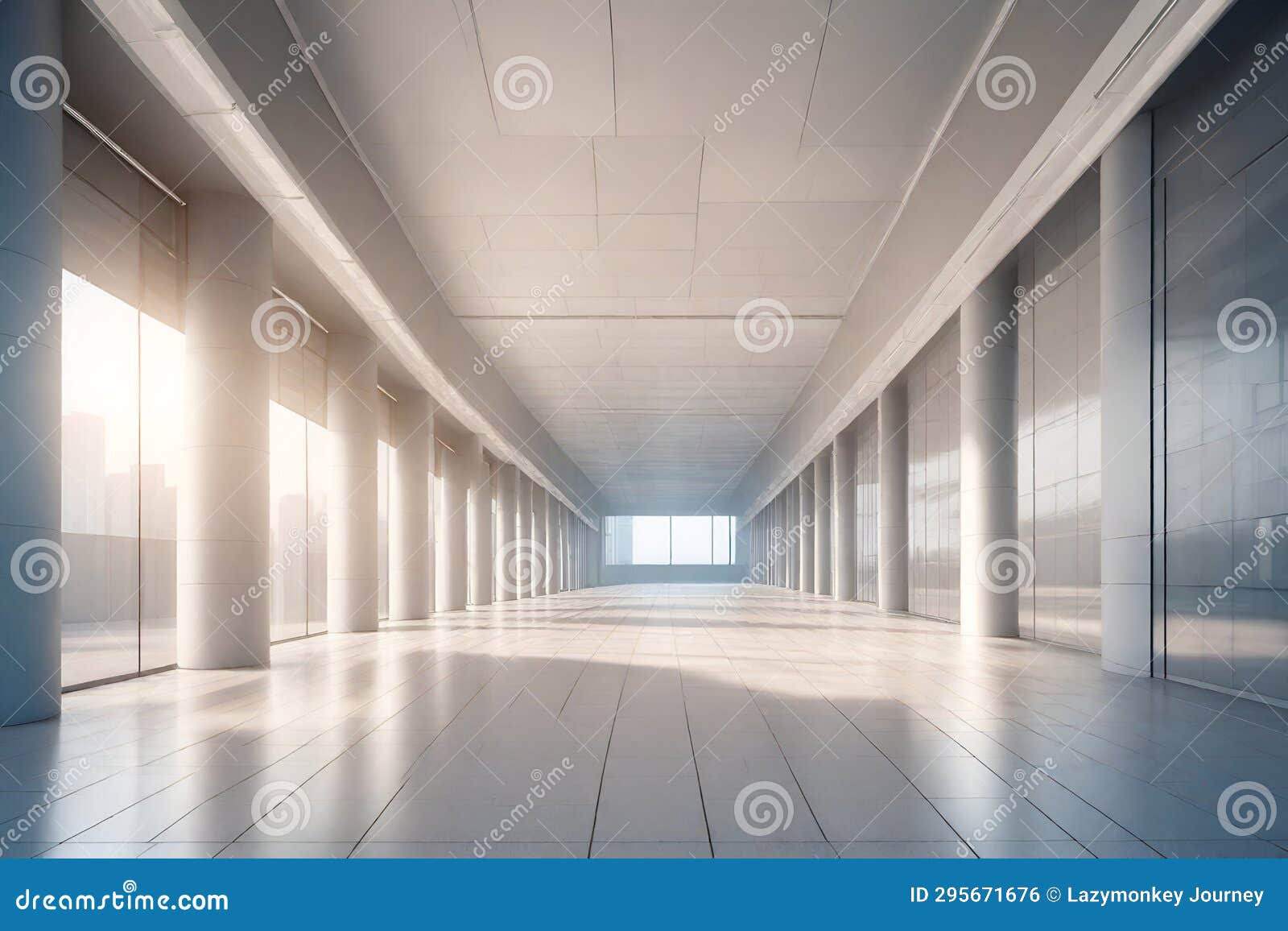 Background from Perspective Building Hallway for Banner Background ...