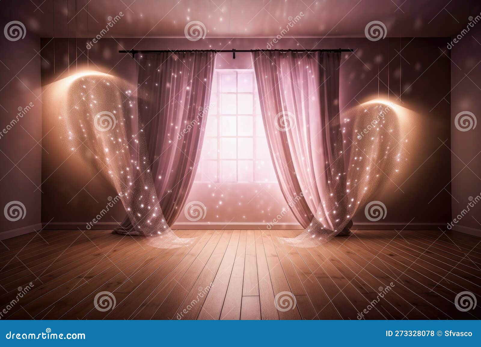 Background Photo Scenario with a Window and Lighting Effects Generative ...