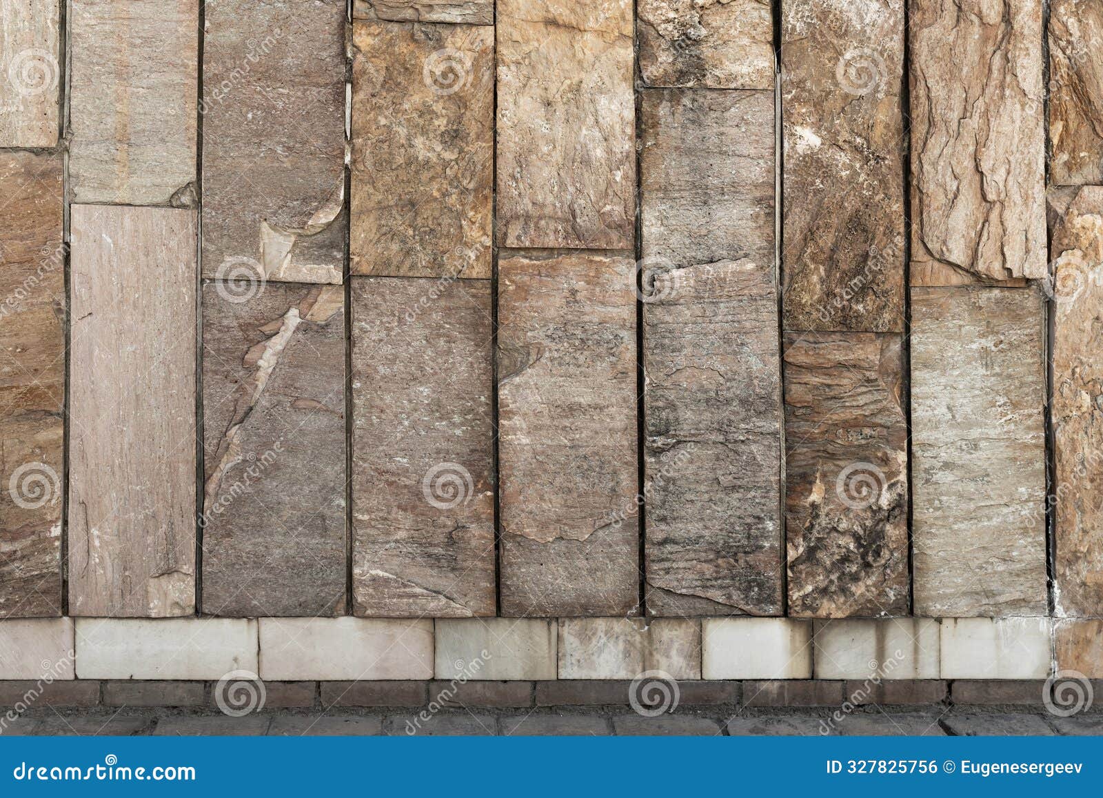 Background Photo Texture with Brown Stone Wall and Tarmac Flooring ...