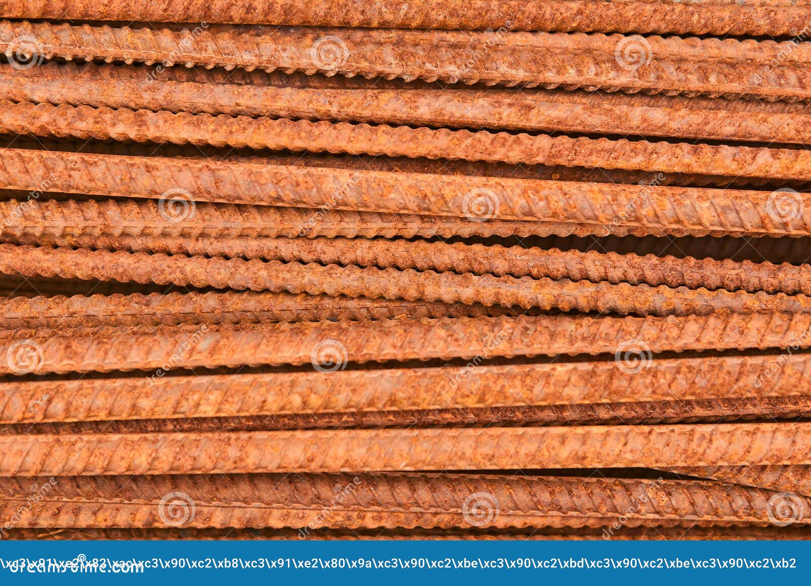Background - Pieces of Rusty Rebar Piled in a Heap Close-up Stock Photo ...