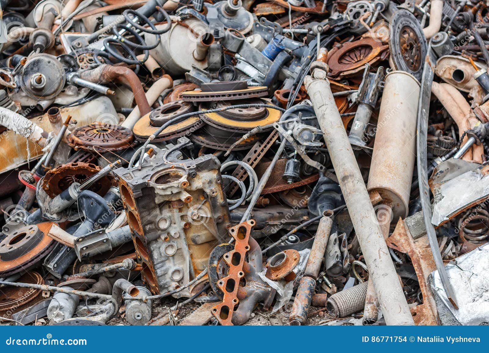 Background Pile of Rusted Metal Scrap Stock Photo - Image of parts ...