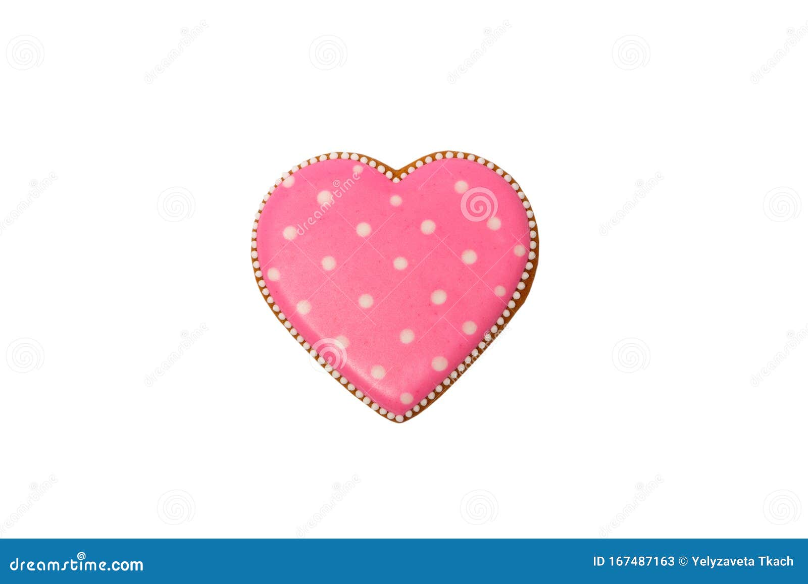 Background from Pink Cookie Heart Shaped with Different Patterns ...