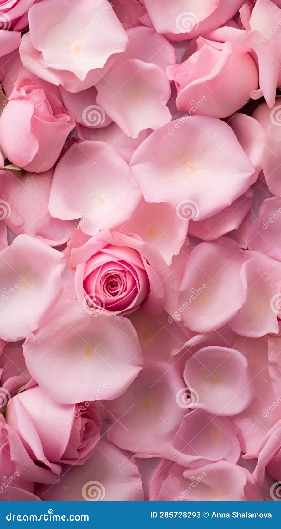 Background of Pink Delicate Rose and Petals Flowers Stock Illustration ...