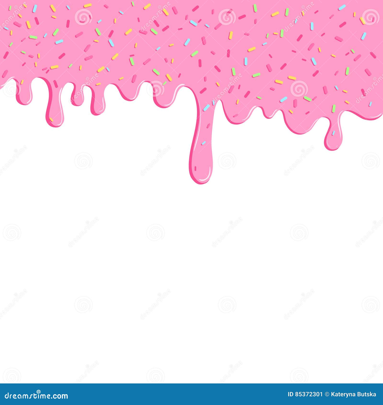 Donut With Sprinkles Isolated On White Background Royalty-Free Cartoon ... Donut With Sprinkles Isolated On White Background Royalty-Free Cartoon ...