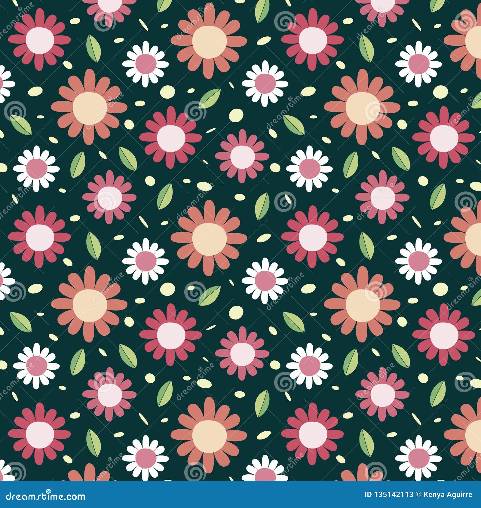 Background with Pink Floral Pattern Stock Vector - Illustration of ...