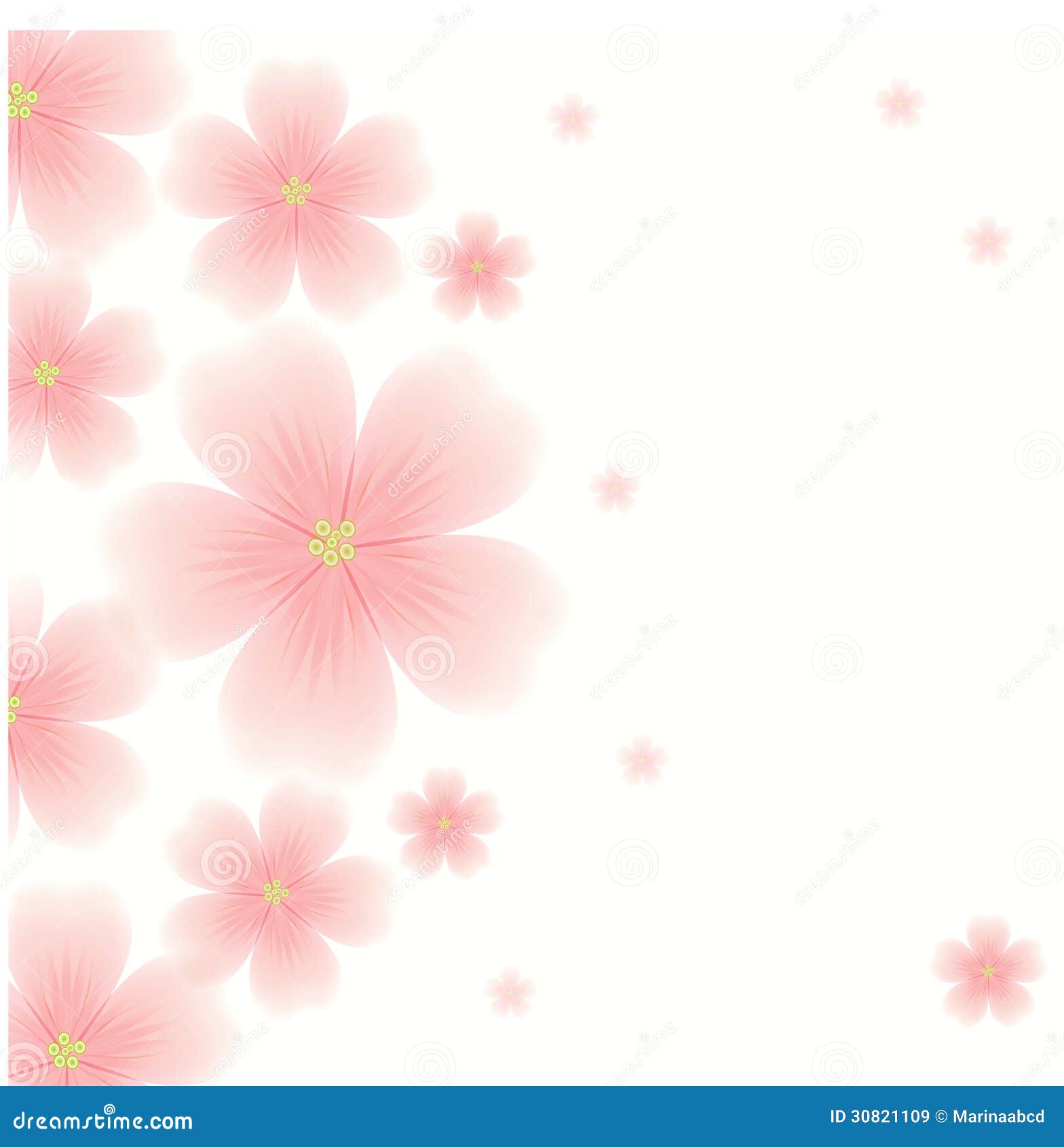 Background with Pink Flowers Stock Vector - Illustration of spring ...