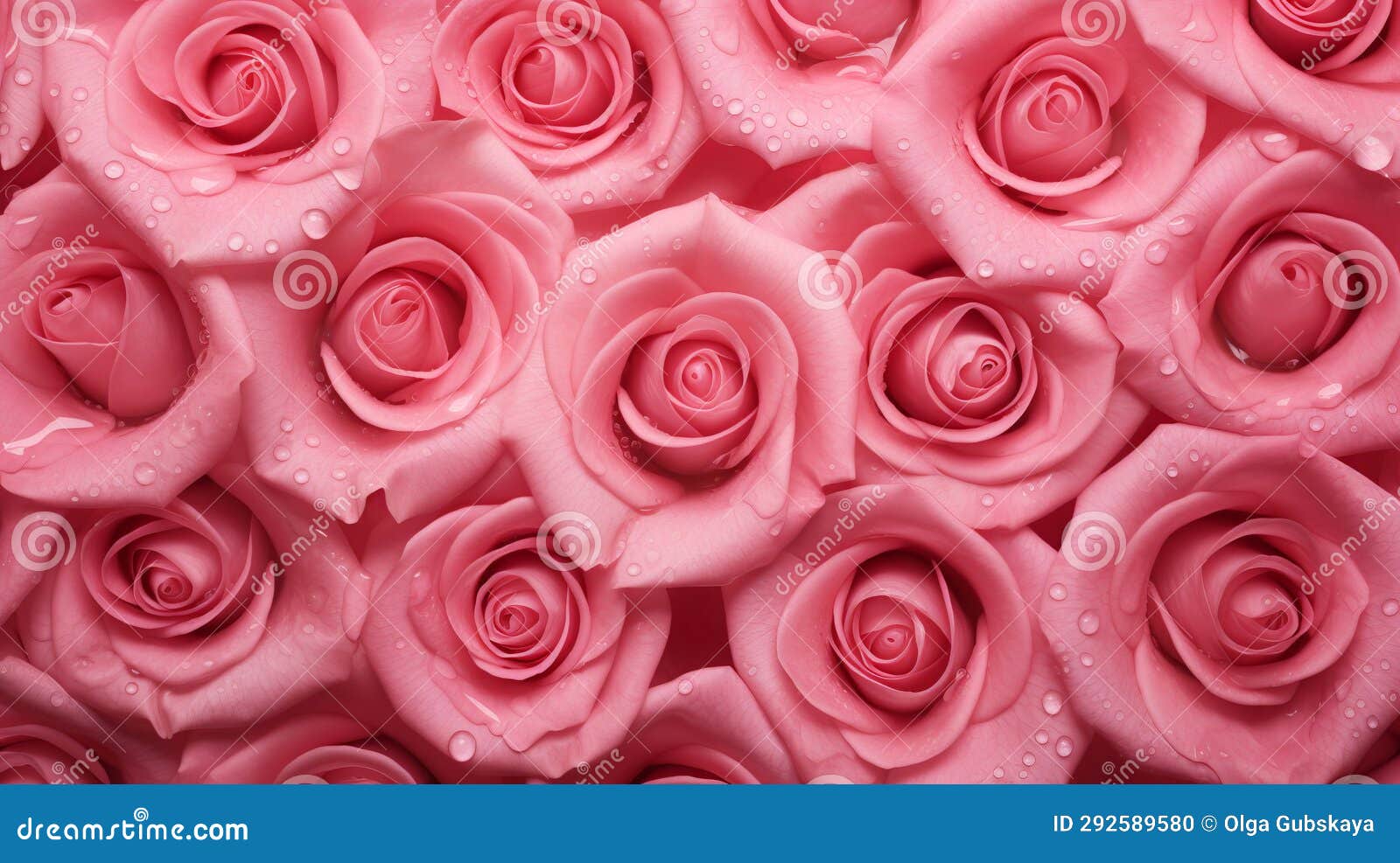 Background of Pink Fresh Roses. AI Generated Stock Photo - Image of ...