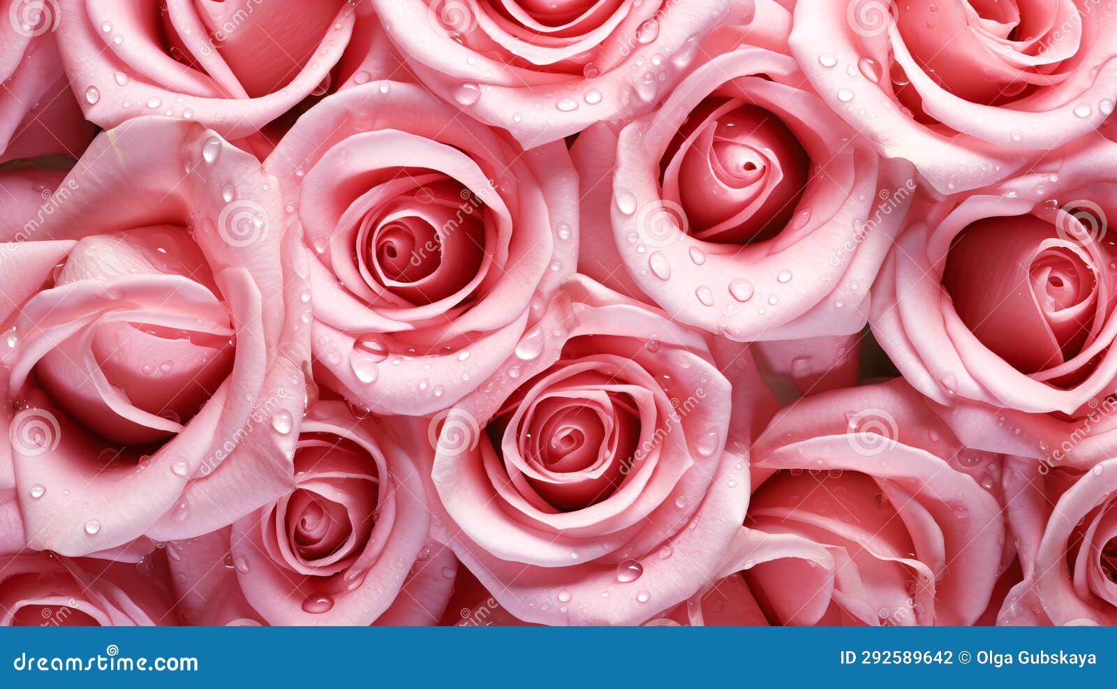 Background of Pink Fresh Roses. AI Generated Stock Photo - Image of ...