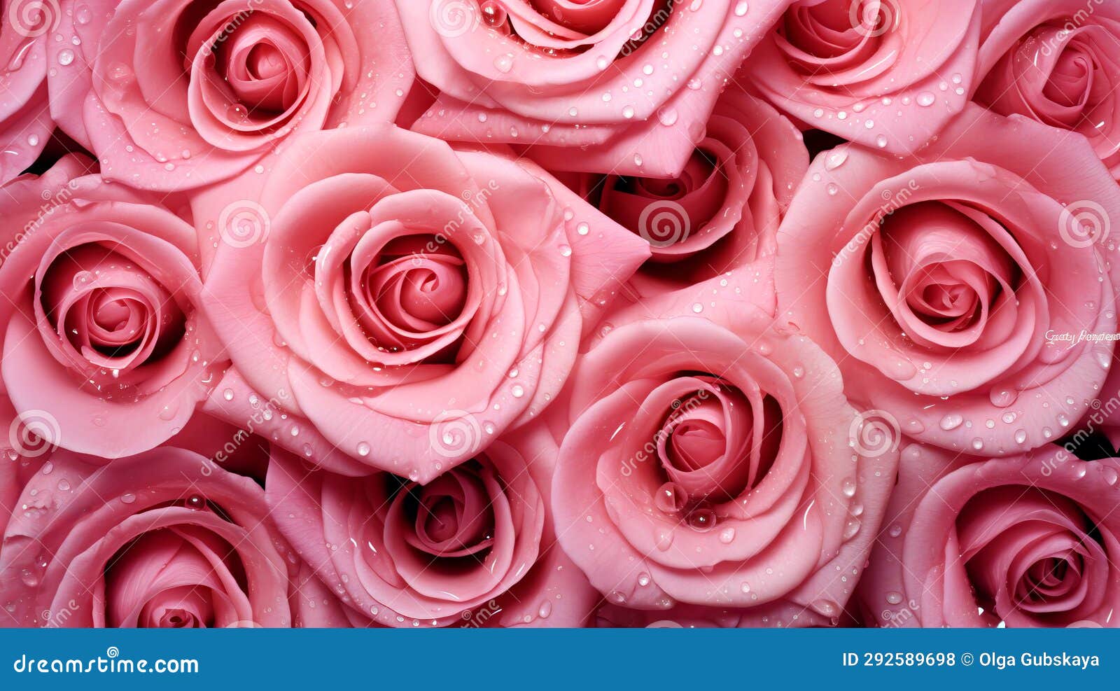 Background of Pink Fresh Roses. AI Generated Stock Photo - Image of ...