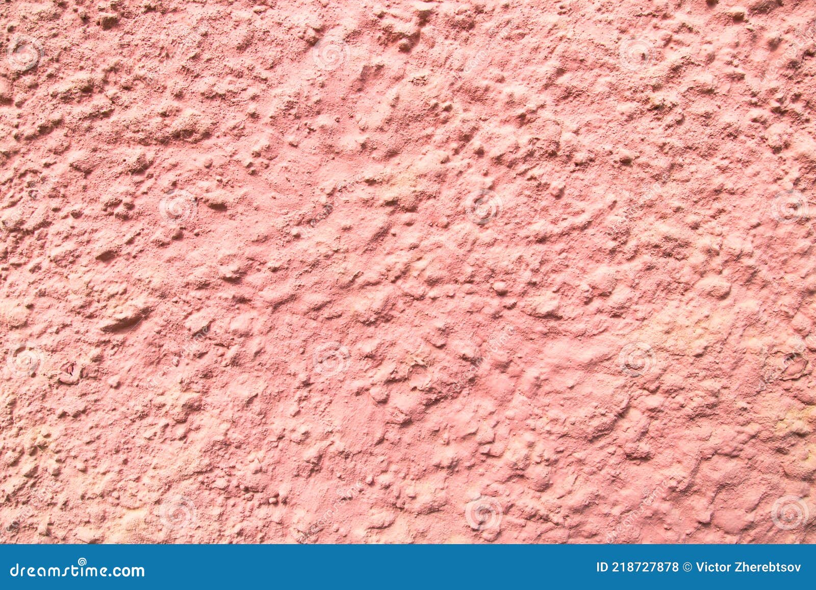 Background of Pink Painted Relief Wall with Bulges of Various Sizes ...