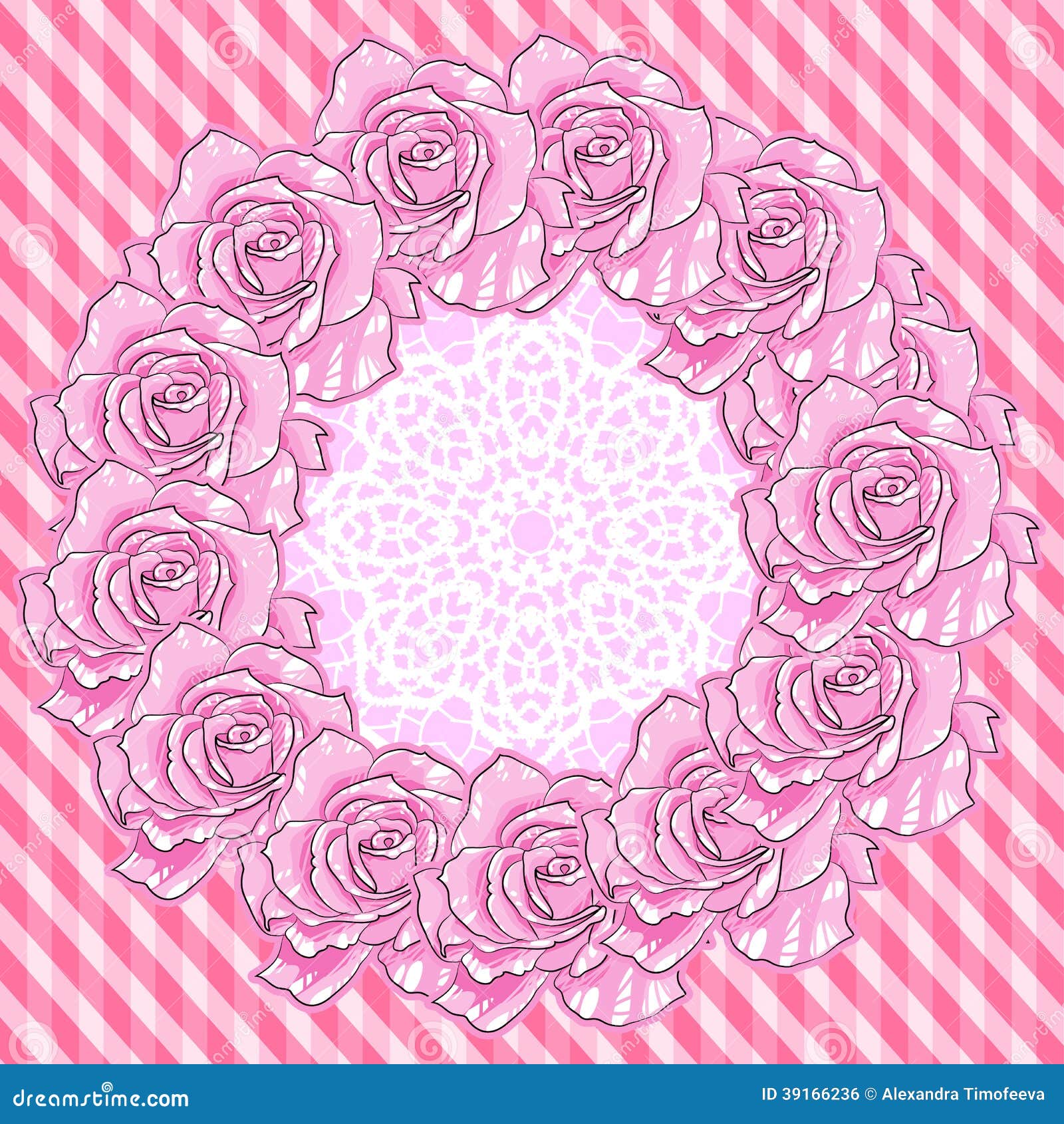 Background with Pink Roses stock vector. Illustration of fashion - 39166236
