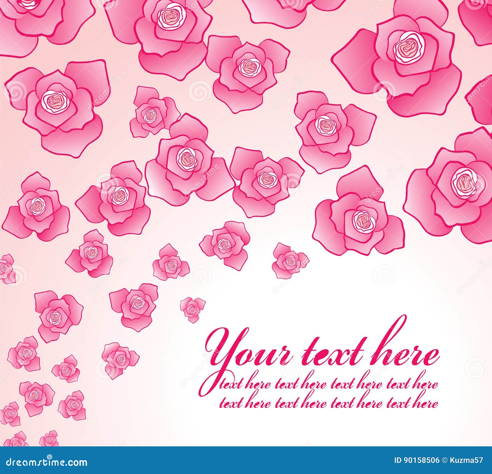 Background with Pink Roses. Stock Vector - Illustration of spring ...