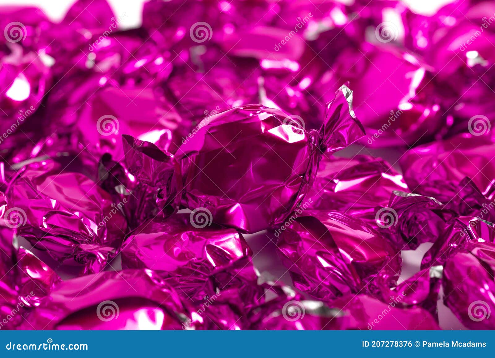 Background of Pink Wrapped Candy Stock Photo - Image of paper, round ...