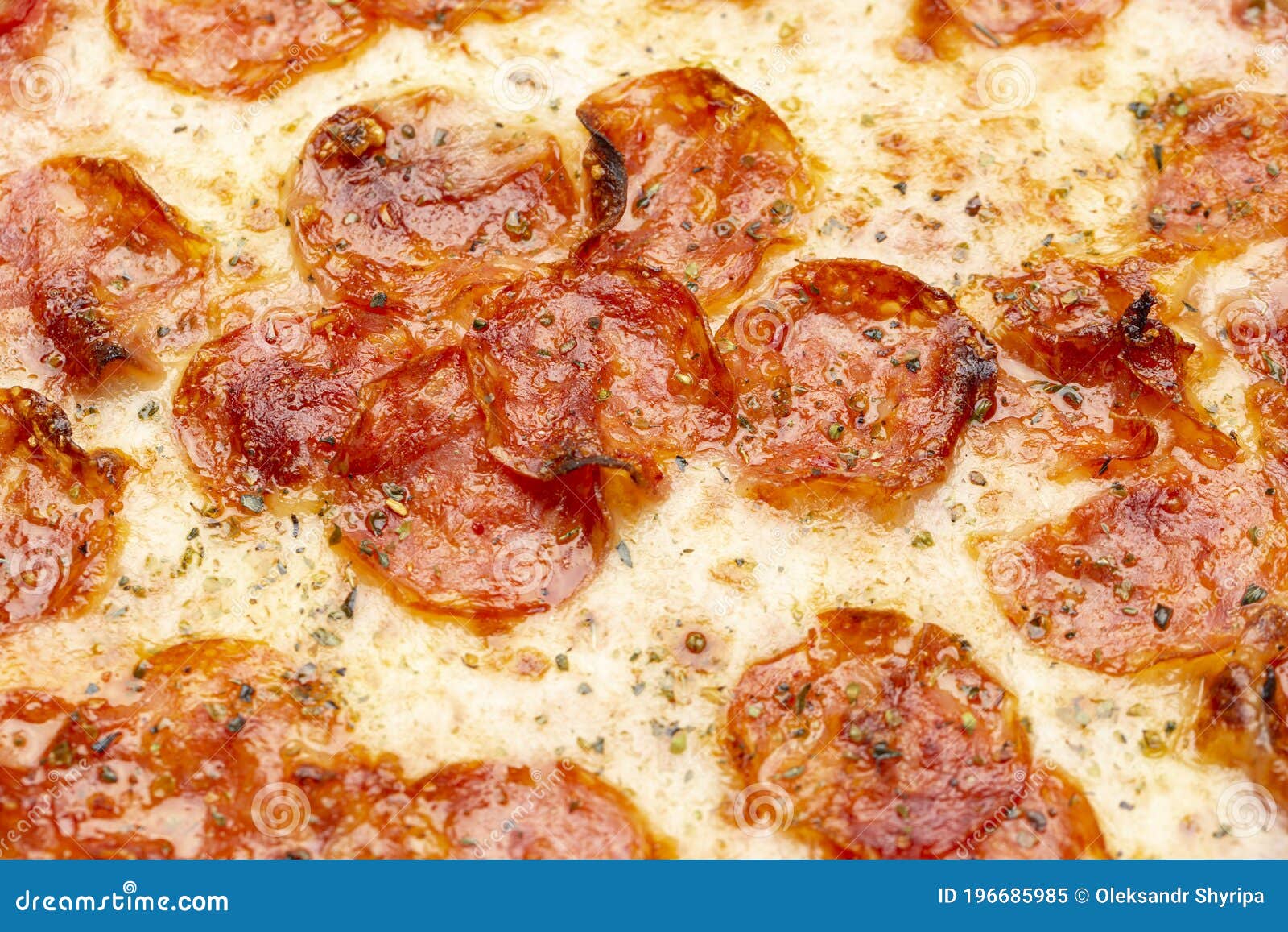 Background pizza pepperoni stock image. Image of baked - 196685985