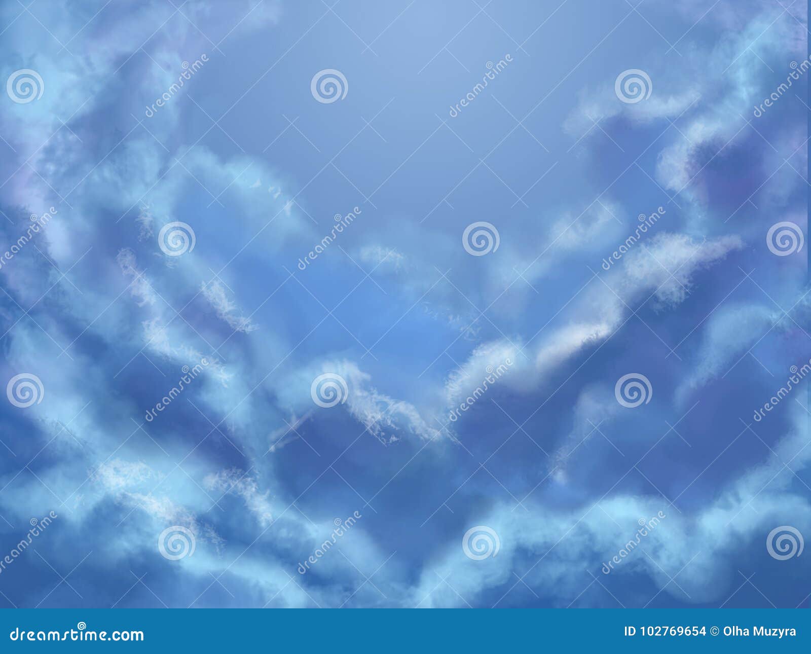 Background with Place for Text - Blue Sky Stock Illustration ...