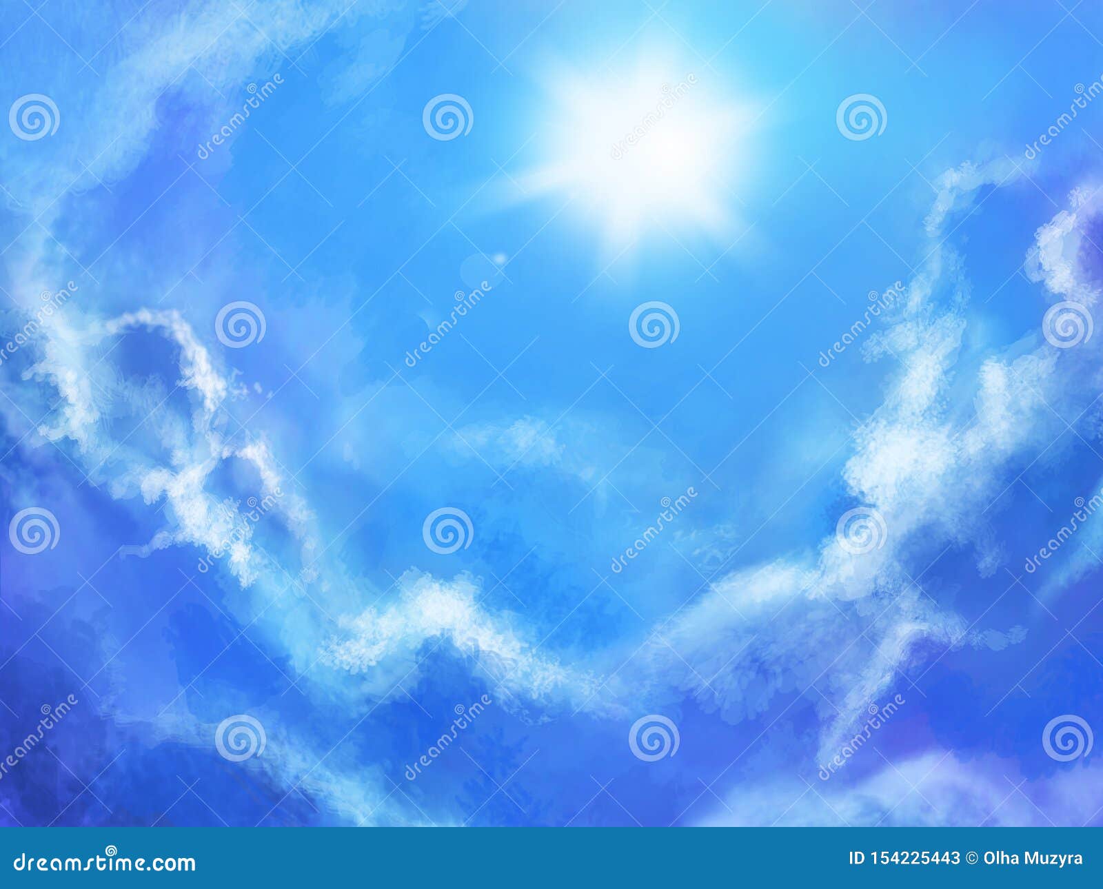 Background with Place for Text - Blue Sky Stock Illustration ...