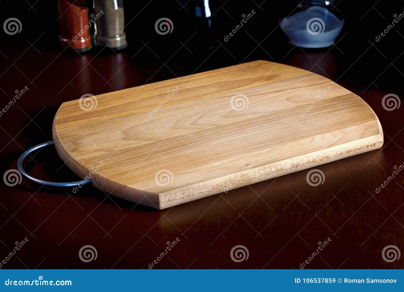 Background for Placing Dishes, Wooden Cutting Board on the Table Stock ...