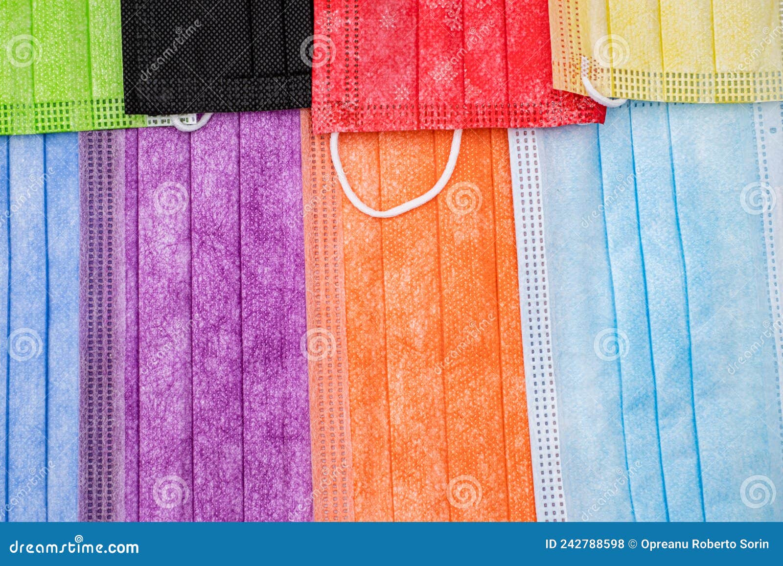 Color Surgical Mask stock photo. Image of fabric, covid - 242788598