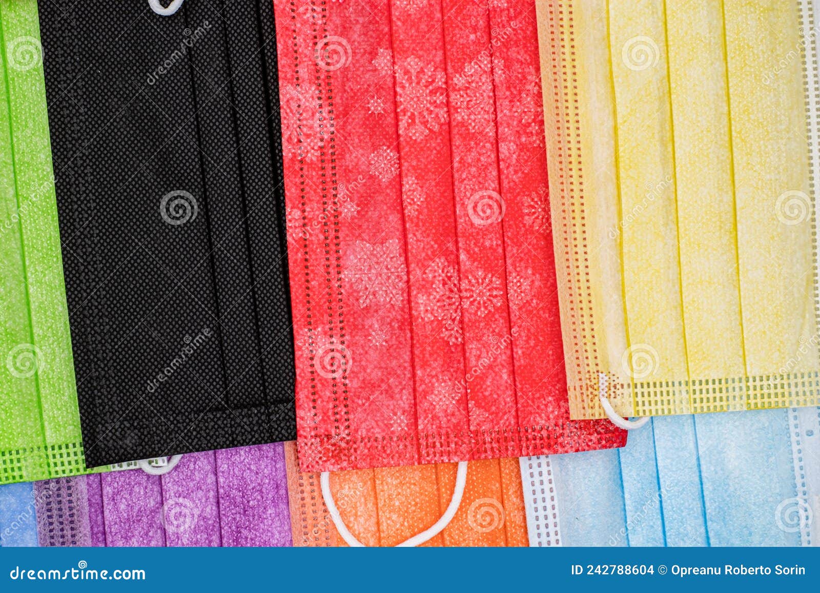 Color Surgical Mask stock photo. Image of virus, design - 242788604