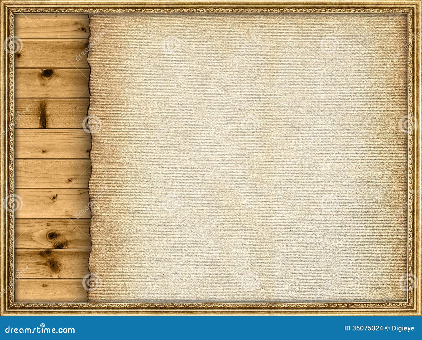 Background - Planks and Handmade Paper Sheet Stock Photo - Image of ...